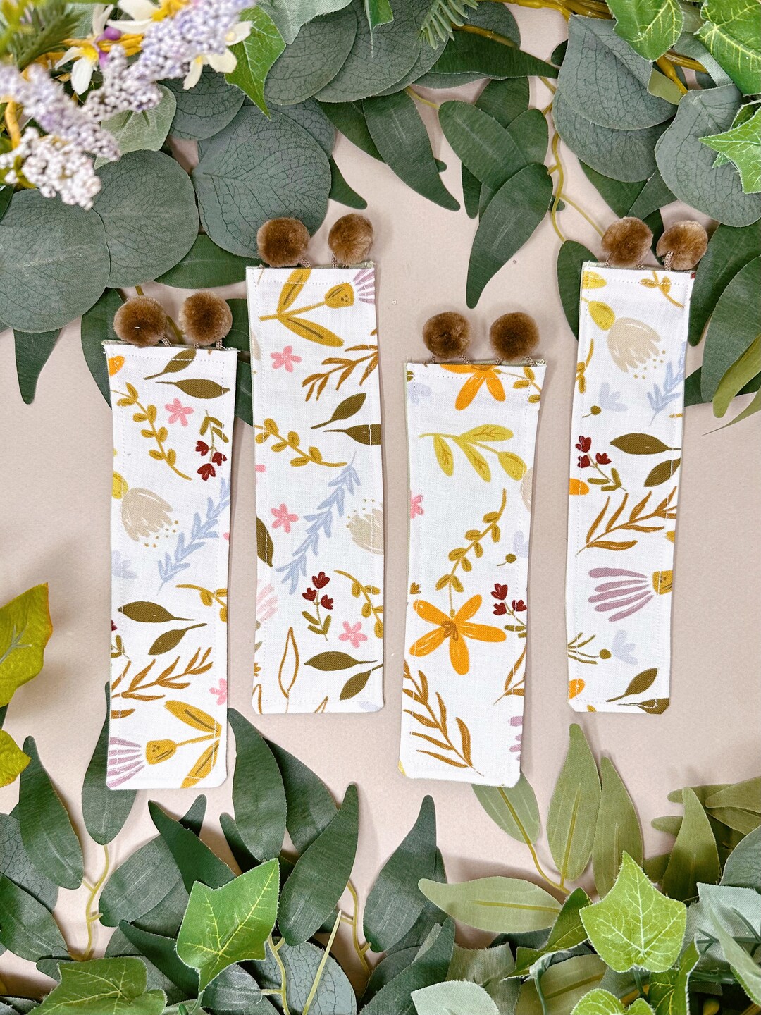 Spring Flower Bookmark - Floral Bookmark - Fabric Bookmark - Fabric ...