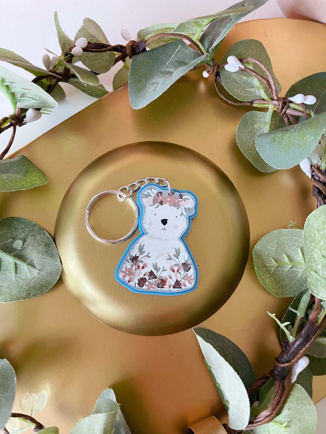Polar Bear Keychain - Polar Bear Keyring - Acrylic Keyring - Bear Lover ...