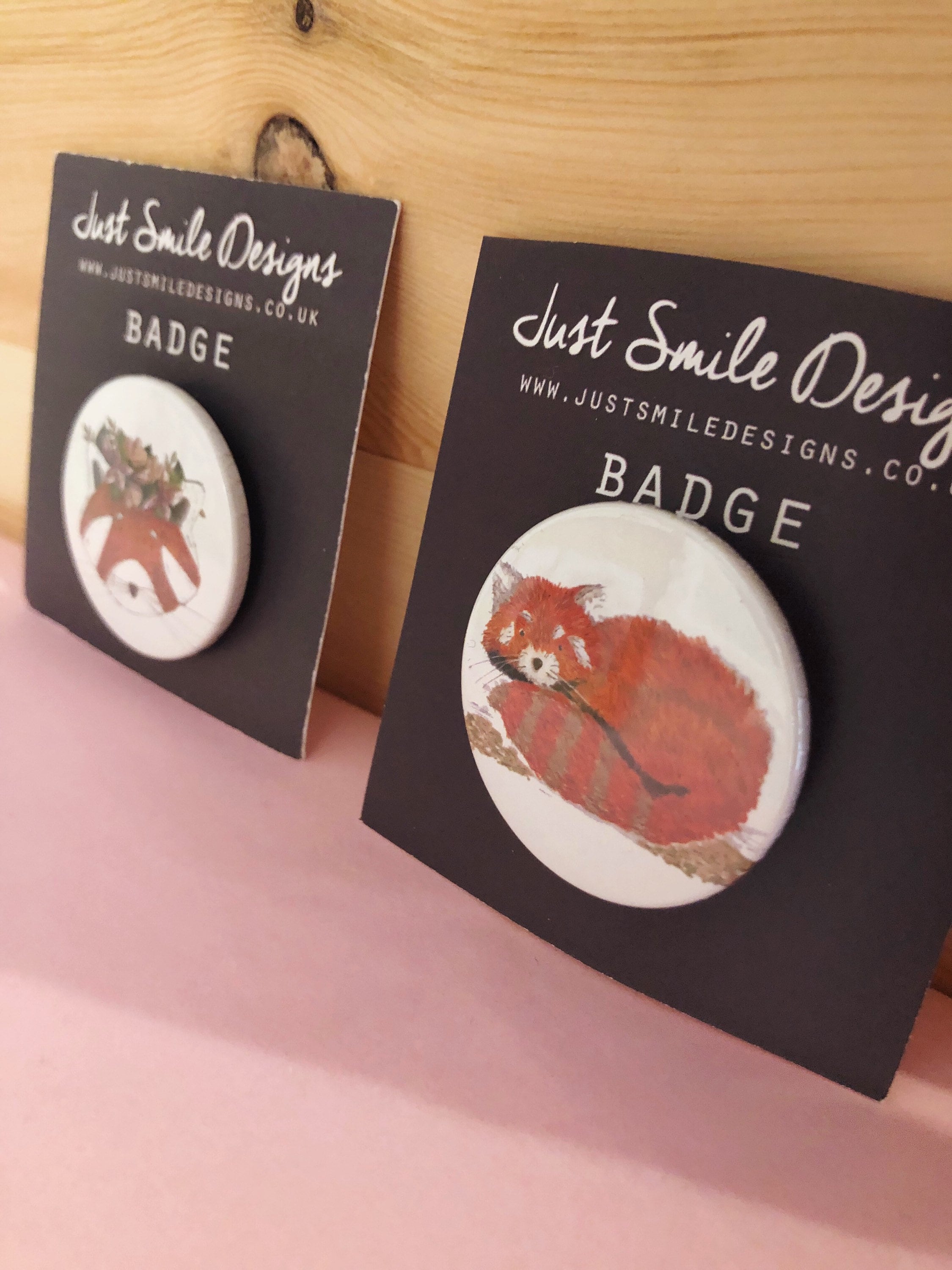 Red Panda Badges Panda Badge Cute Red Panda Badge Red | Etsy