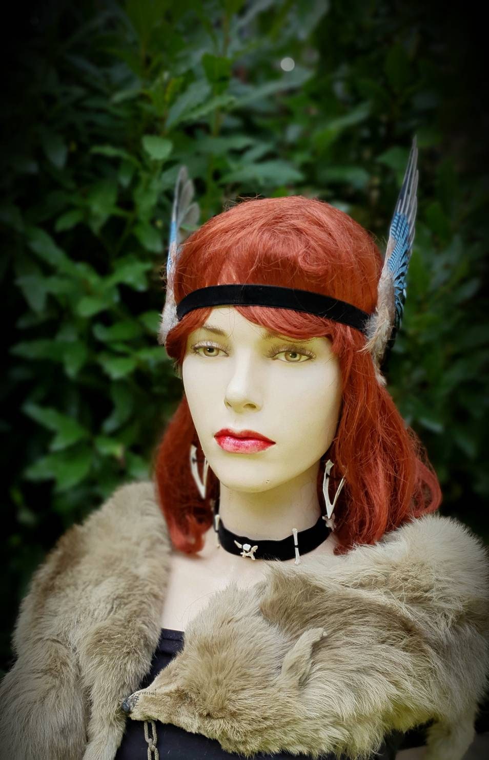 Valkyrie style beautiful real taxidermy jay bird wings | Etsy