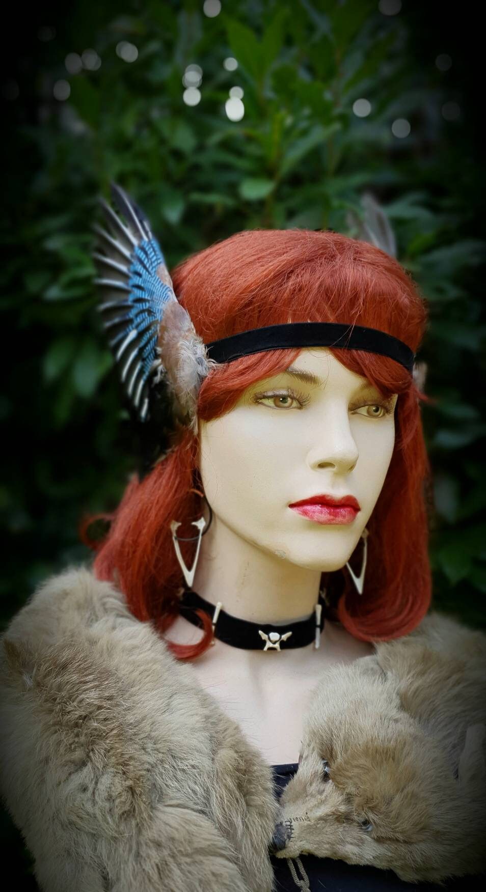 Valkyrie style beautiful real taxidermy jay bird wings | Etsy