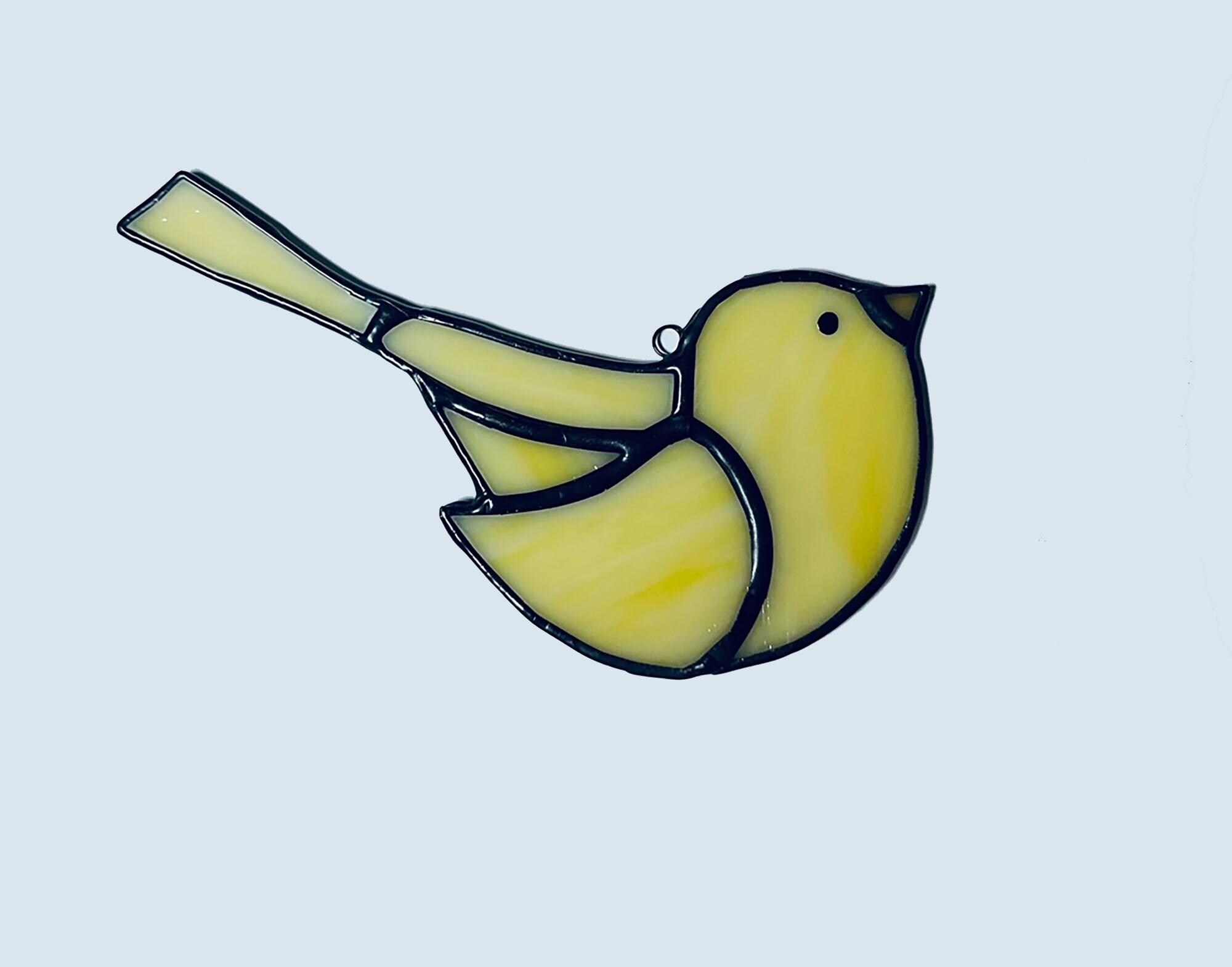 Elegant Stained Glass Bird Window Hanging Nature's Beauty Sun Catcher ...