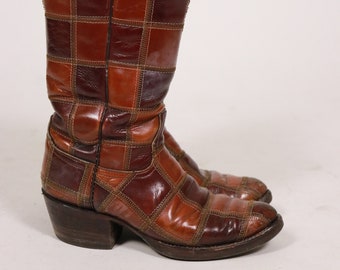 Patchwork Boots - Etsy