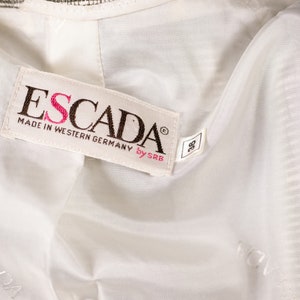 1980's ESCADA Linen Grey White Blazer - 80's ESCADA Suit Jacket - Size ...