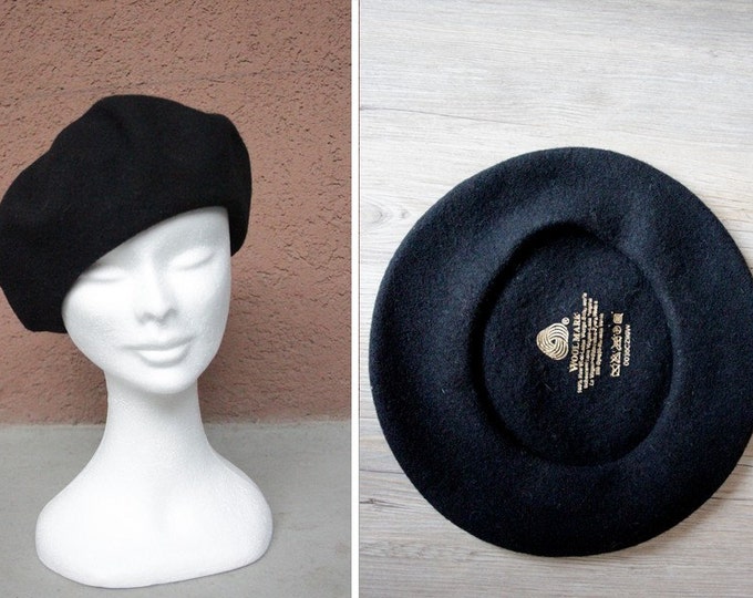 Vintage French Beret - Vintage Wool French Hat - Etsy