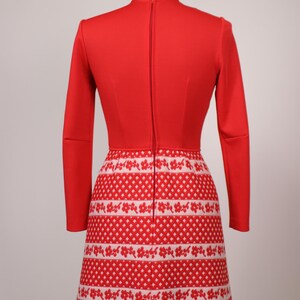 1960s Floral Red Mod Girl Dress - Size S - Etsy