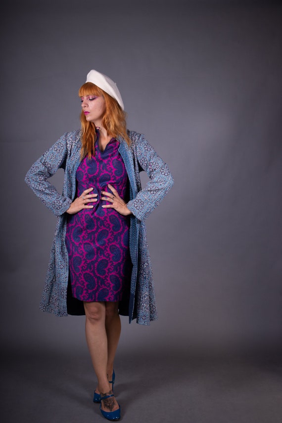 1970's Indian Batik Coat - 70s Indian Cotton Caftan -… - Gem