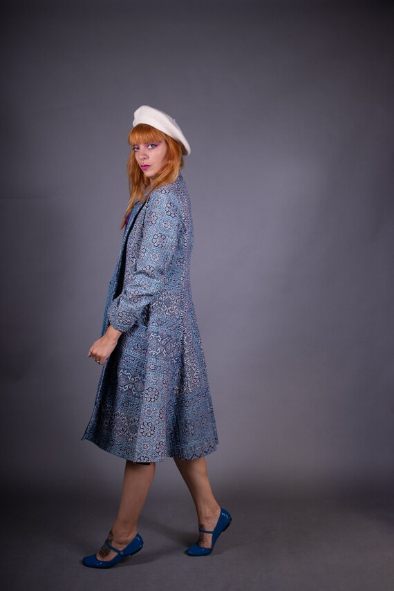 1970's Indian Batik Coat - 70s Indian Cotton Caftan -… - Gem