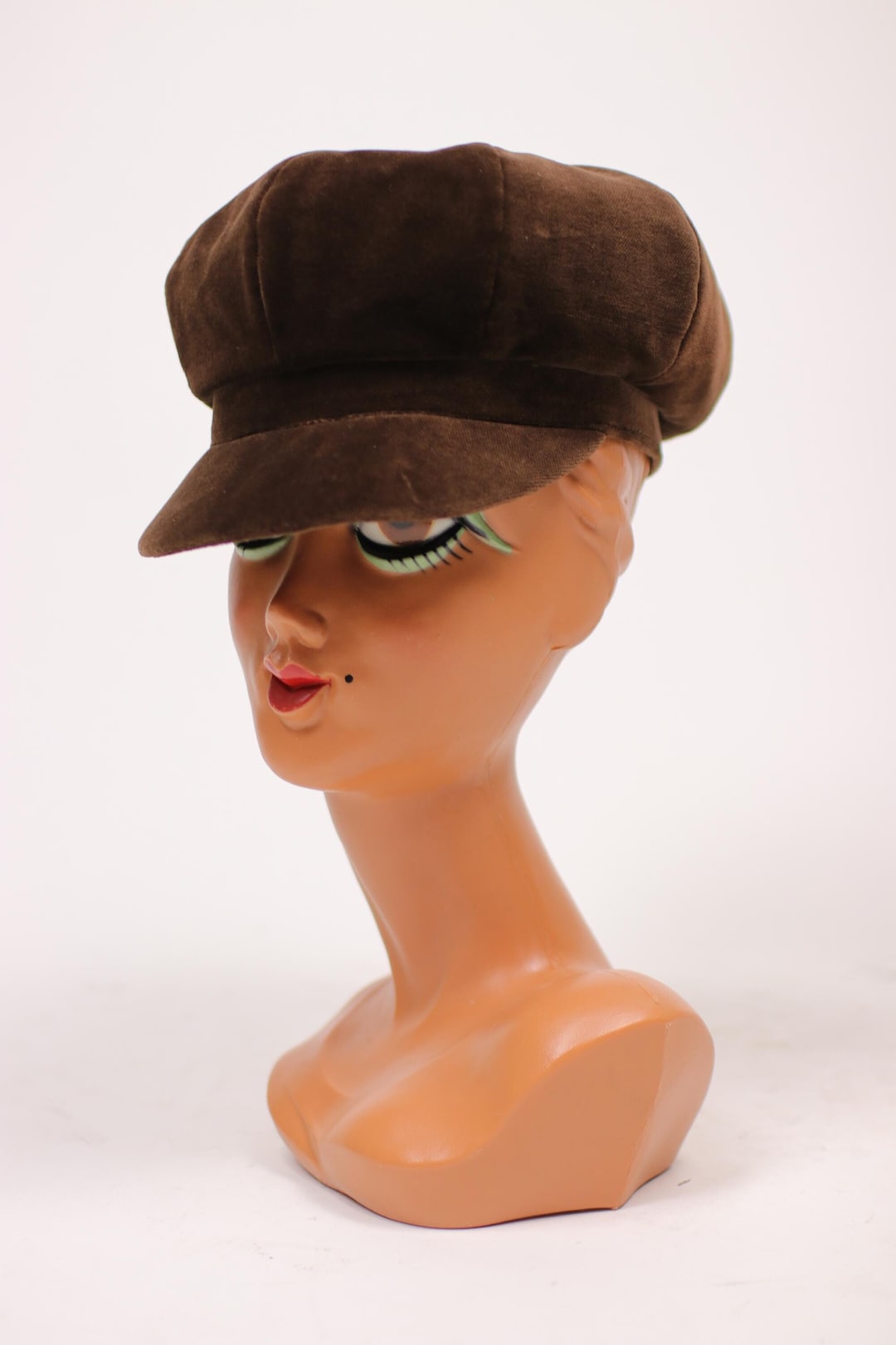 1970s Velvet Baker Boy Cap - Etsy