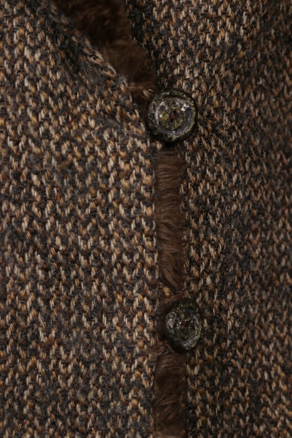 1950's Brown Wool and Sheared Beaver Fur Italian Wint… - Gem