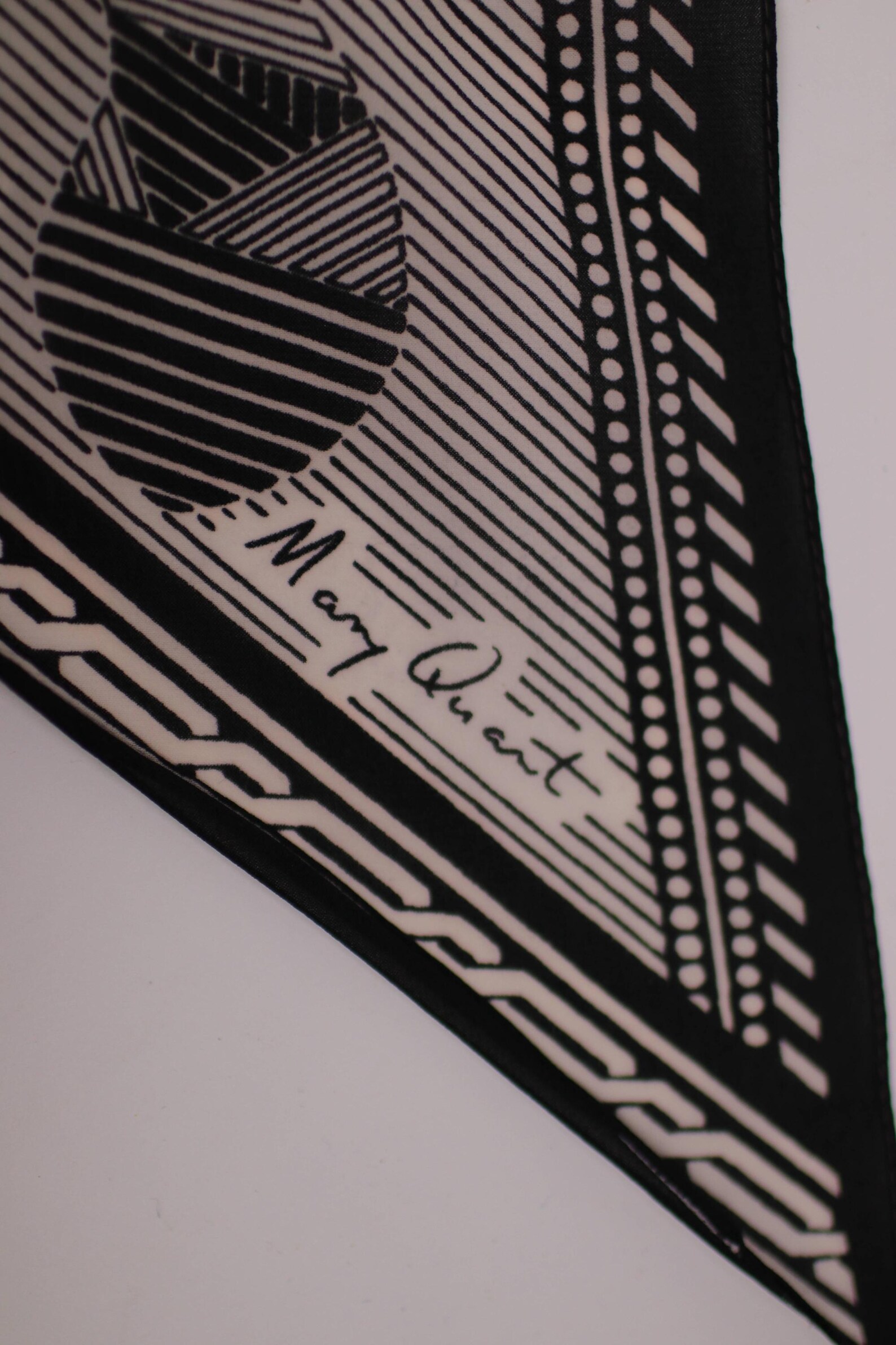 1960s Black and White MARY QUANT Scarf - Etsy
