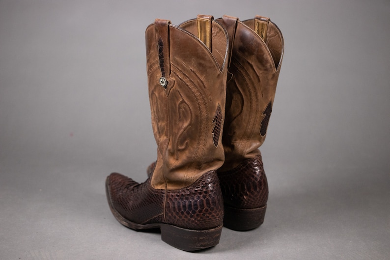 1970's Montana Python Western Boots - Cowboy Boots - Size UK9 - Etsy
