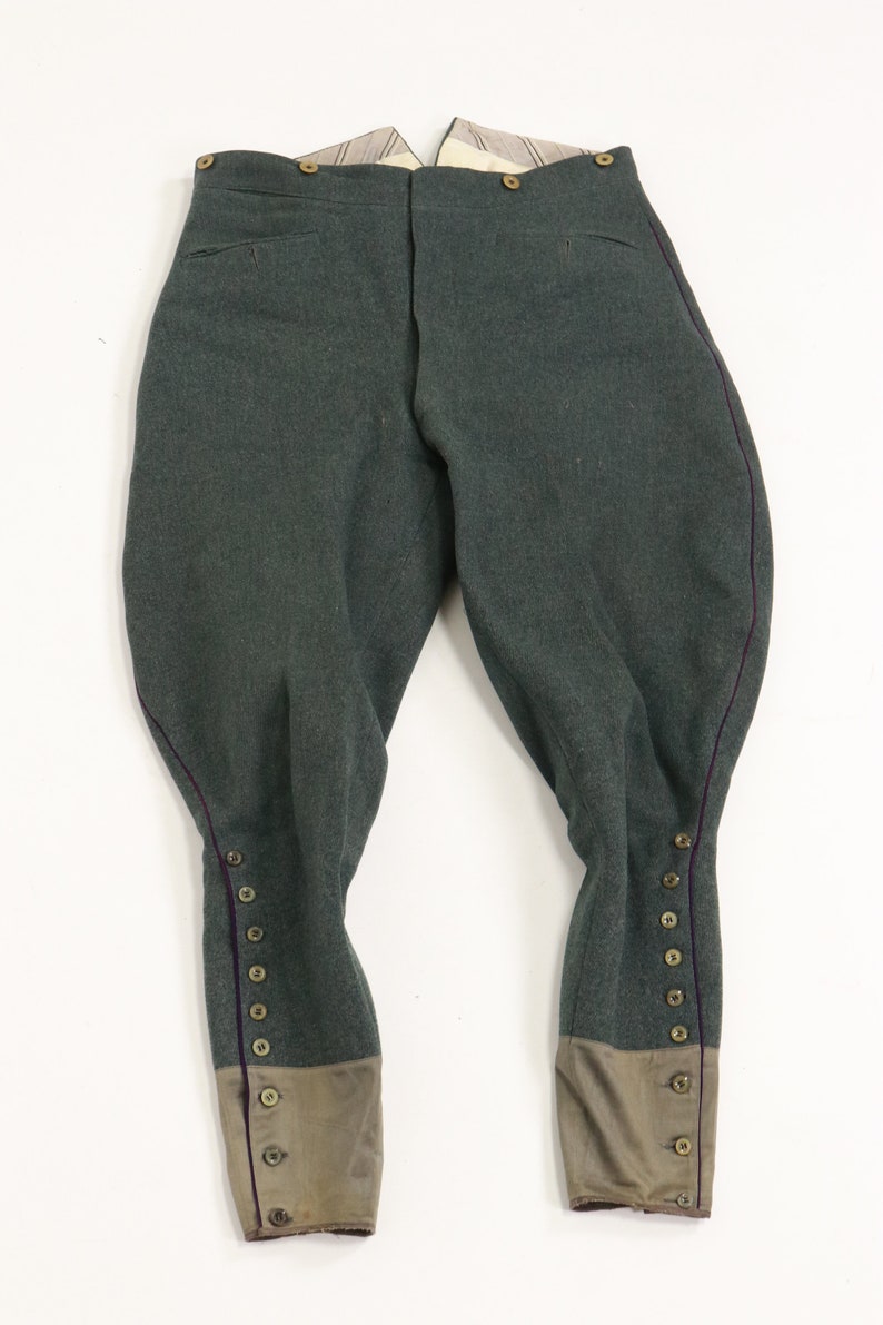 RARE! 1940s Swiss Army Horse Riding Pants - 40s Swiss Military Jodphur ...