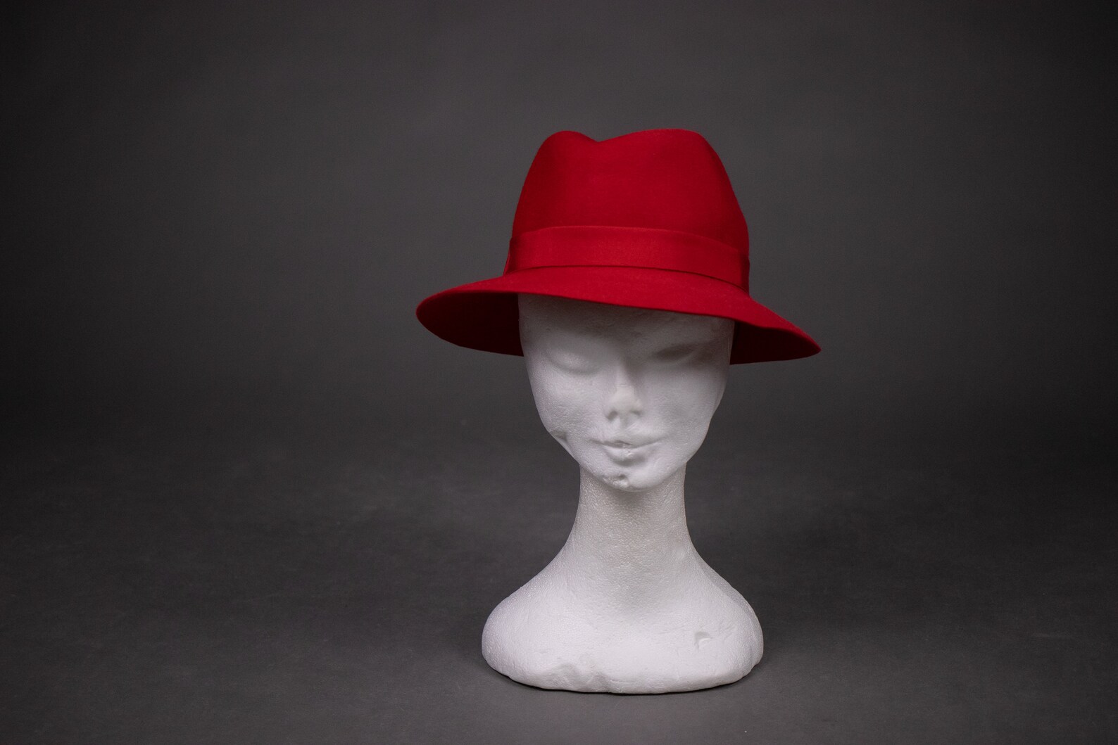 1980's Austrian Red Felt Wool Hat - 80's Bright Red Wool Fedora Hat - Etsy