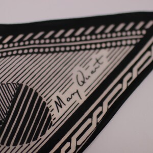 1960s Black and White MARY QUANT Scarf - Etsy