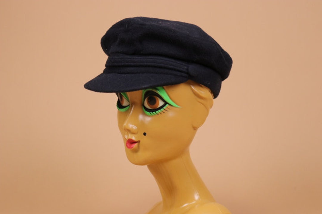 1960s Blue Wool and Cashmere Bakerboy Cap - Etsy