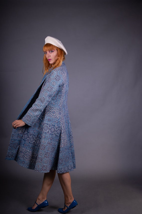 1970's Indian Batik Coat - 70s Indian Cotton Caftan -… - Gem