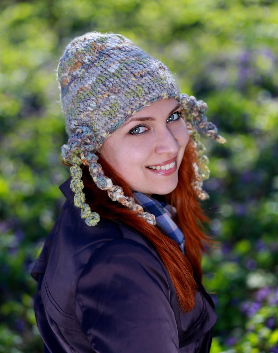 Handmade Crochet and Knitted Winter Wool Hat With Tassels - Etsy