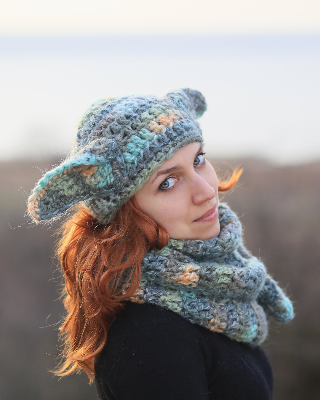 Crochet Elf Hat and Scarf Set: Woodland Cosplay Beanie - Etsy