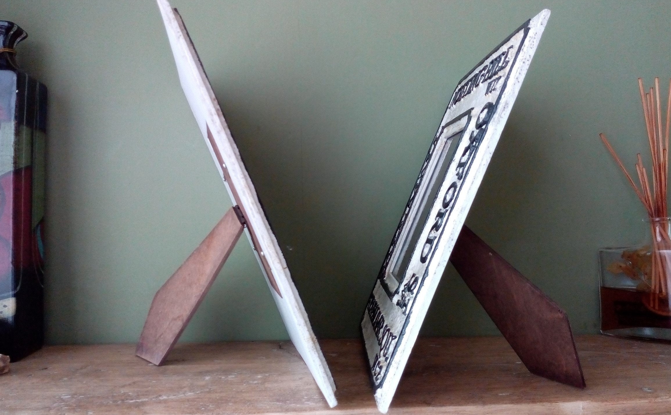 Pair of Large Vintage Quirky Photo Frames - London Theme / Place Names ...