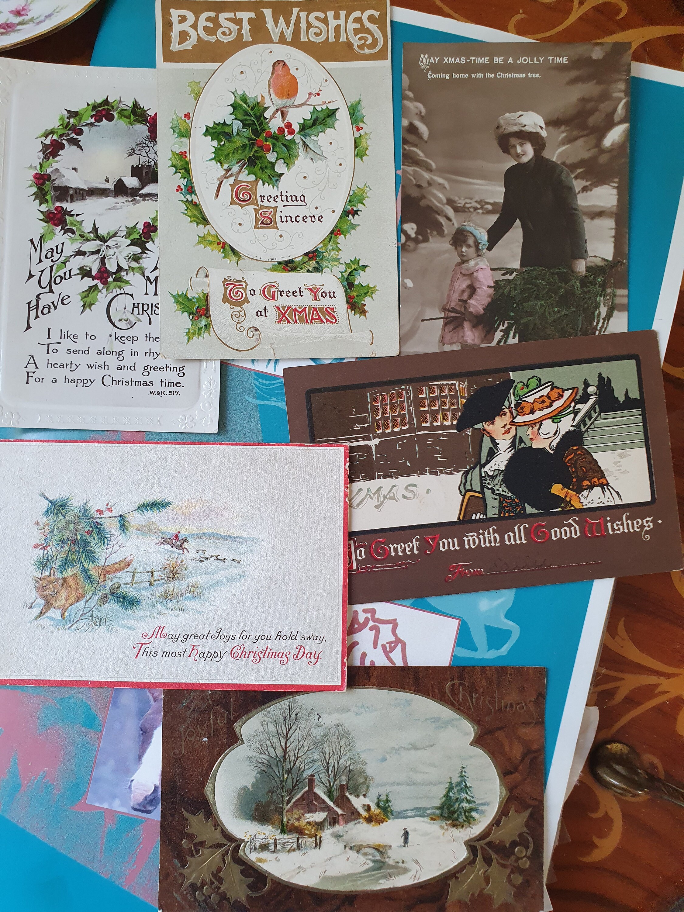Collection of 40 Antique & Vintage Christmas Xmas Greetings - Etsy UK