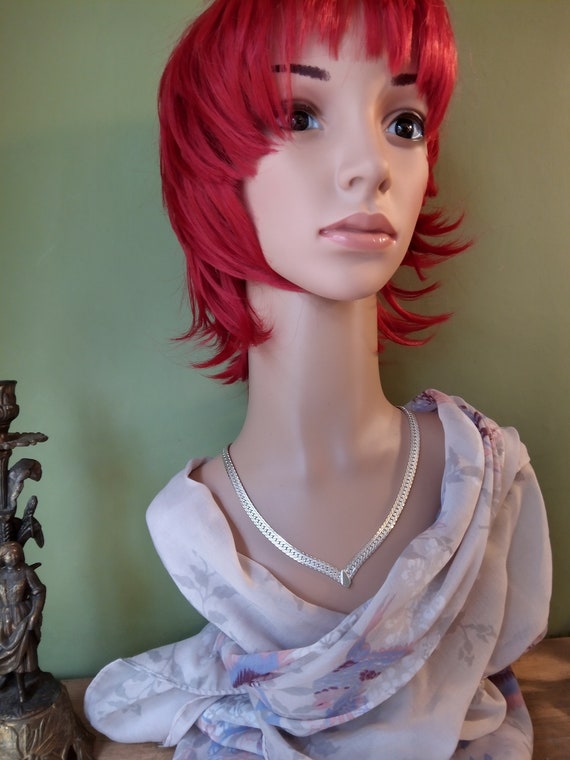 Vintage Signed Napier Silver Tone Flat Weave Wishbone Collar | Etsy