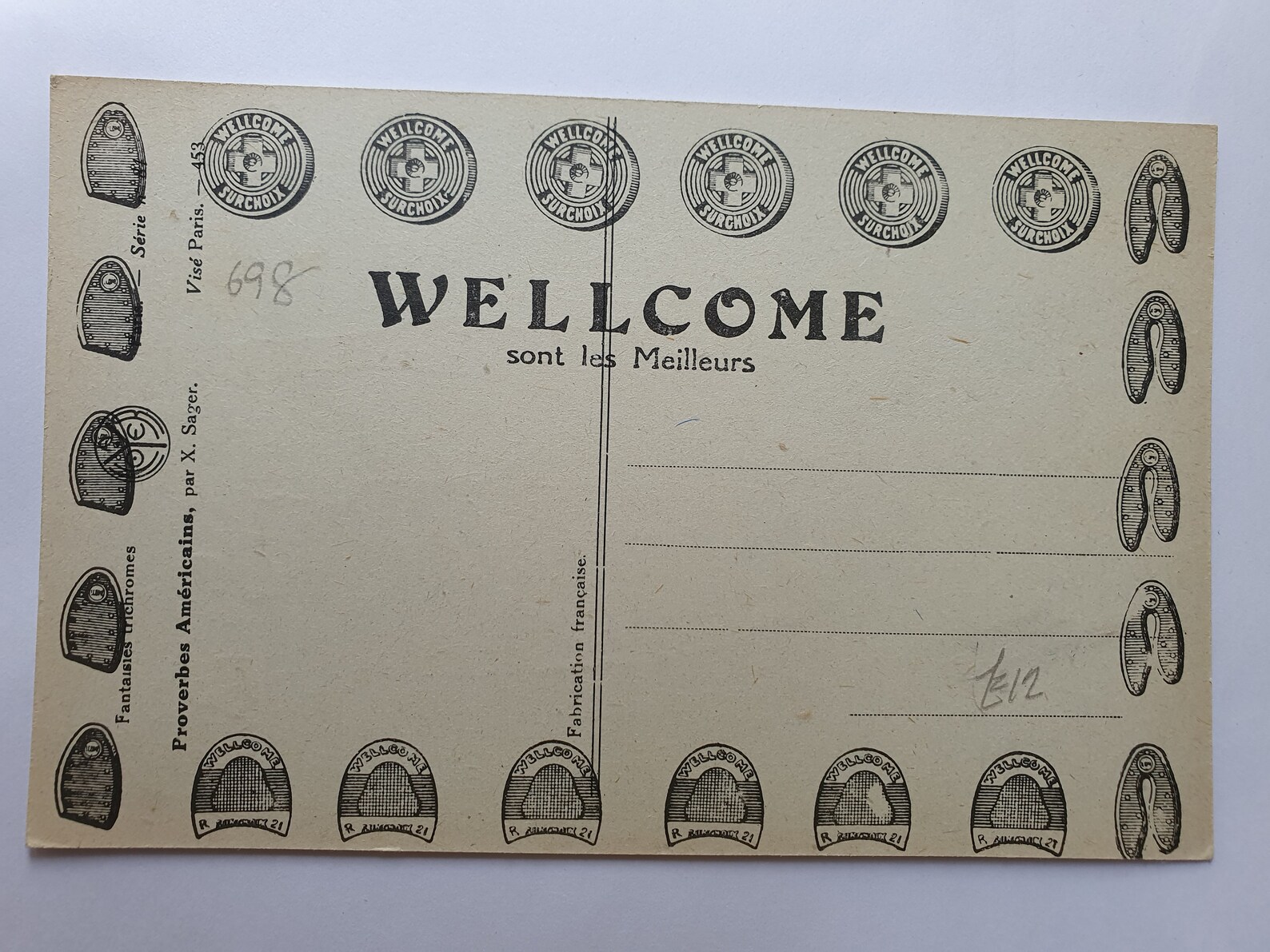 Vintage Postcard Art Deco Artist Signed Xavier Sager Propaganda WW1 ...