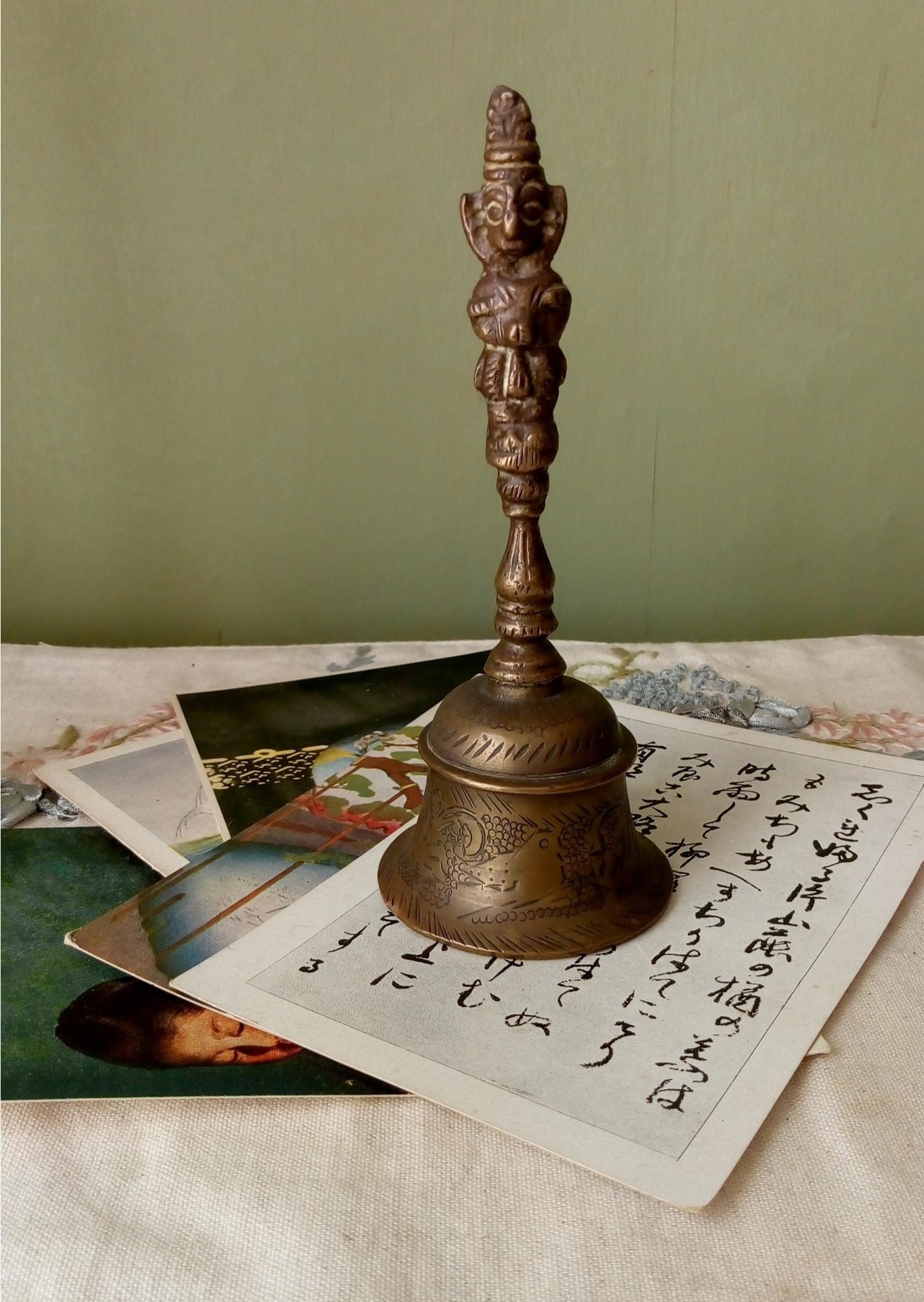 Antique Buddhist / Tibetan Temple Bronze Bell Hand Bell - Etsy UK