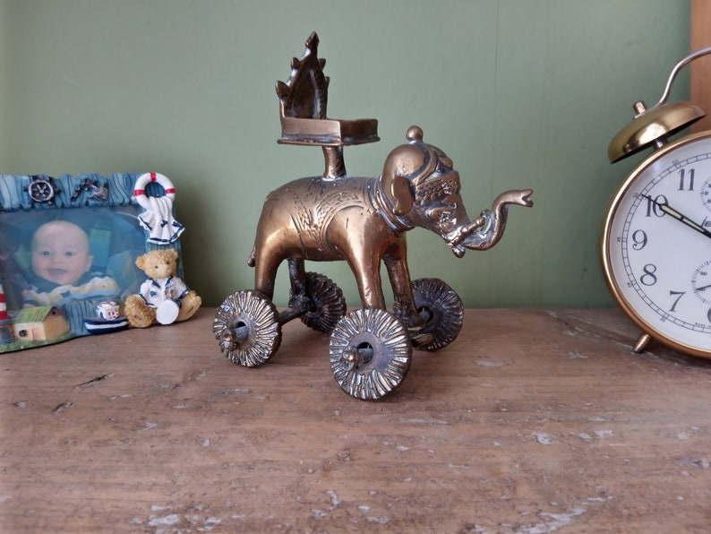 Antique Brass /bronze Hindu Temple Toy Elephant / Figure on - Etsy