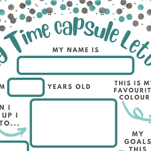 Children's Time Capsule Letter Instant Download - Etsy