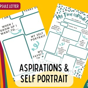 Children's Time Capsule Letter, Instant Download Printable, First ...