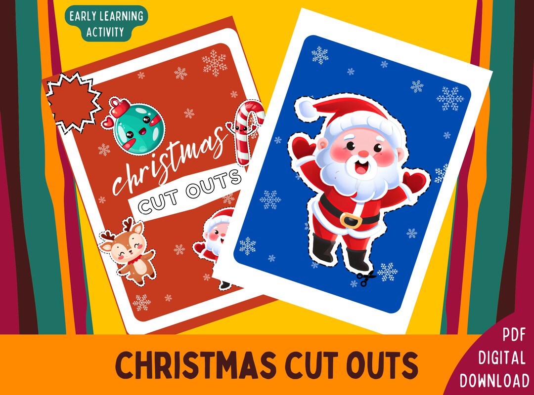Christmas Cut-out Activity Pack 15 Festive Characters Scissor Skills ...