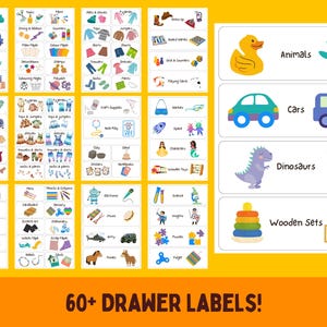 Children's Draw Labels, Instant Download Printable, Craft Organisation ...