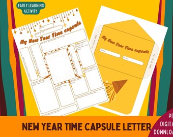 Children's Time Capsule Letter, Instant Download Printable, First ...