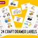 Children's Draw Labels, Instant Download Printable, Craft Organisation ...
