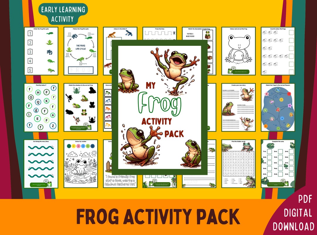 Frog-themed Activity Pack | 20 Printable Learning Activities for ...