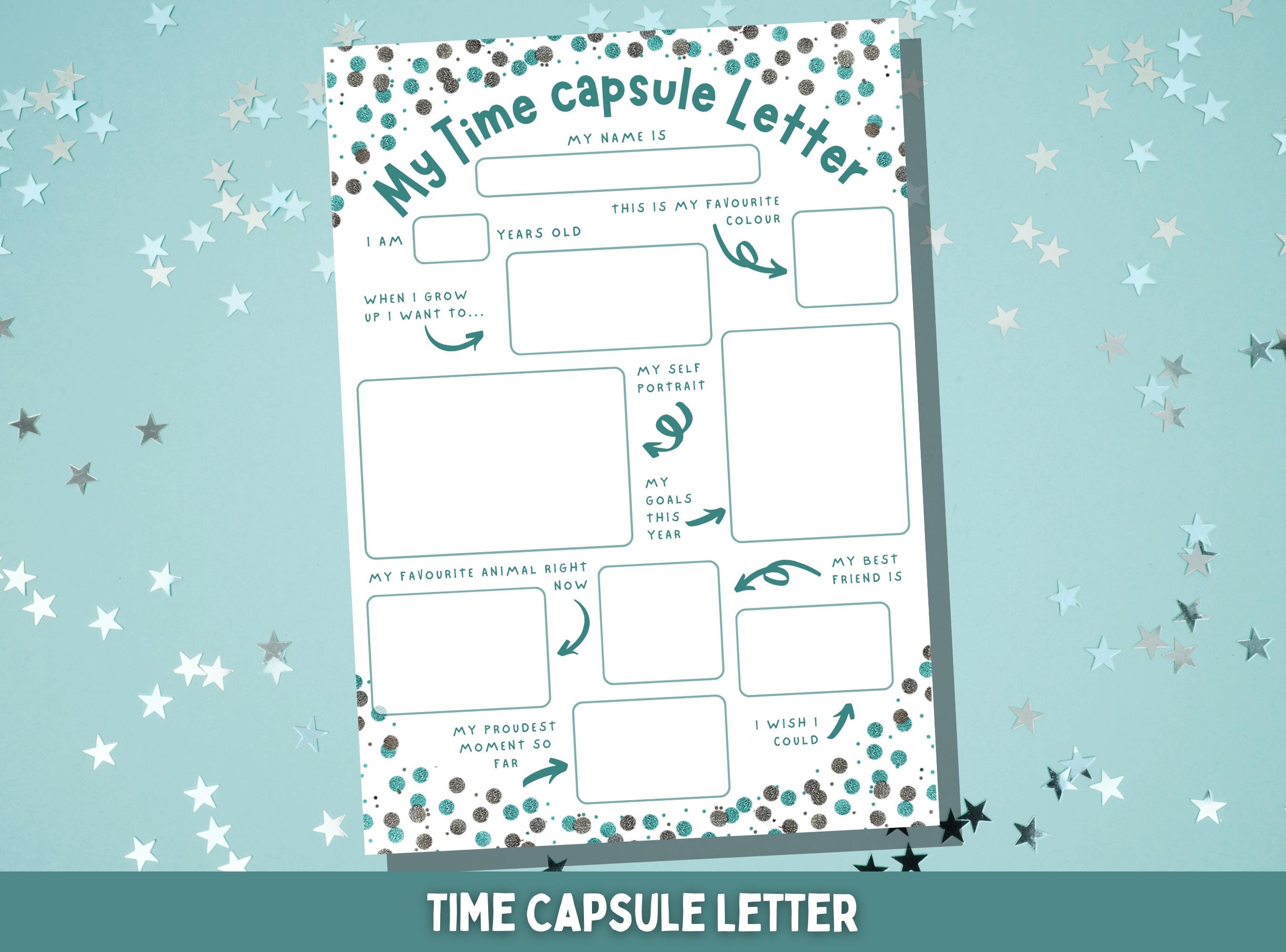 Children's Time Capsule Letter, Instant Download Printable, First ...