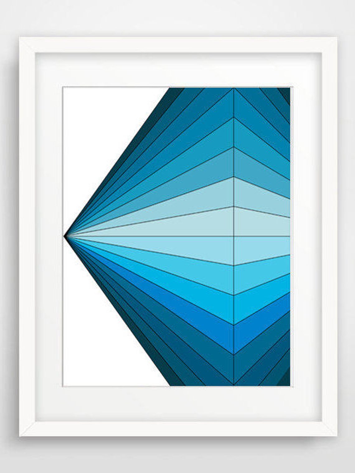 Blue Diamond Abstract Art Print: Giclee Modern Wall Decor - Etsy