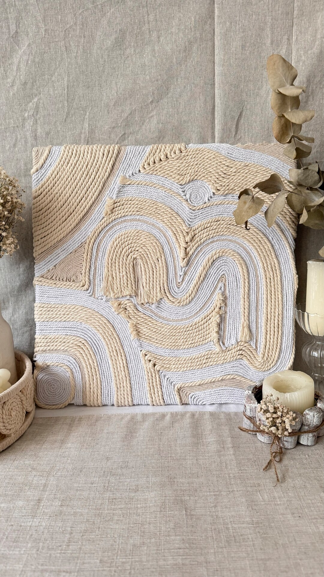 Fiber Art,fiber Art Wall Hanging,tapestry,yarn Art,textured Canvas ...