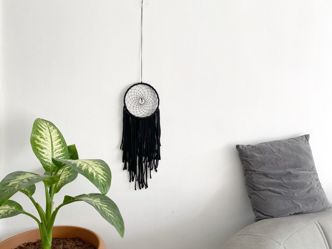 Black Dreamcatcher Black Dream Catcher Dark Dream Catcher - Etsy