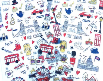 London stickers | Etsy