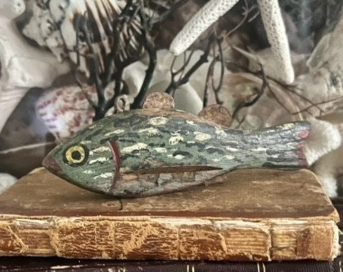 Antique Fish Decoy/antique Wood Fish Decoy/wooden Fishing Lure/carved ...