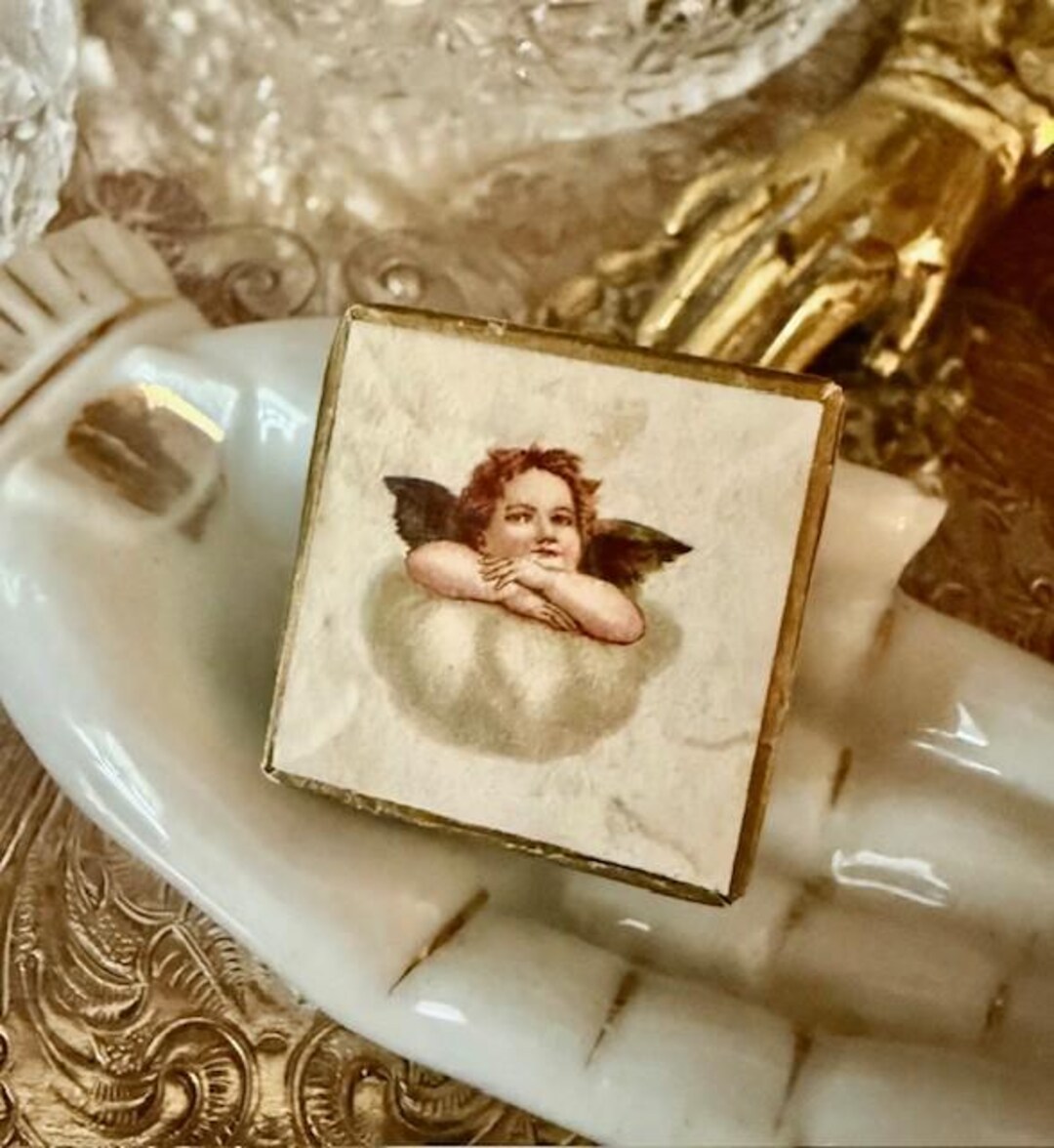 Antique Raphael Cherub Box/antique German Cherub Box/antique Raphael ...