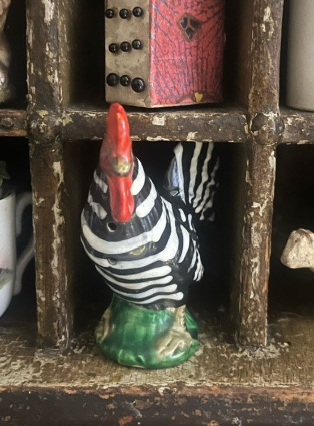 Vintage Rooster Pepper Shaker/kitschy Rooster/rooster Figurine/black ...