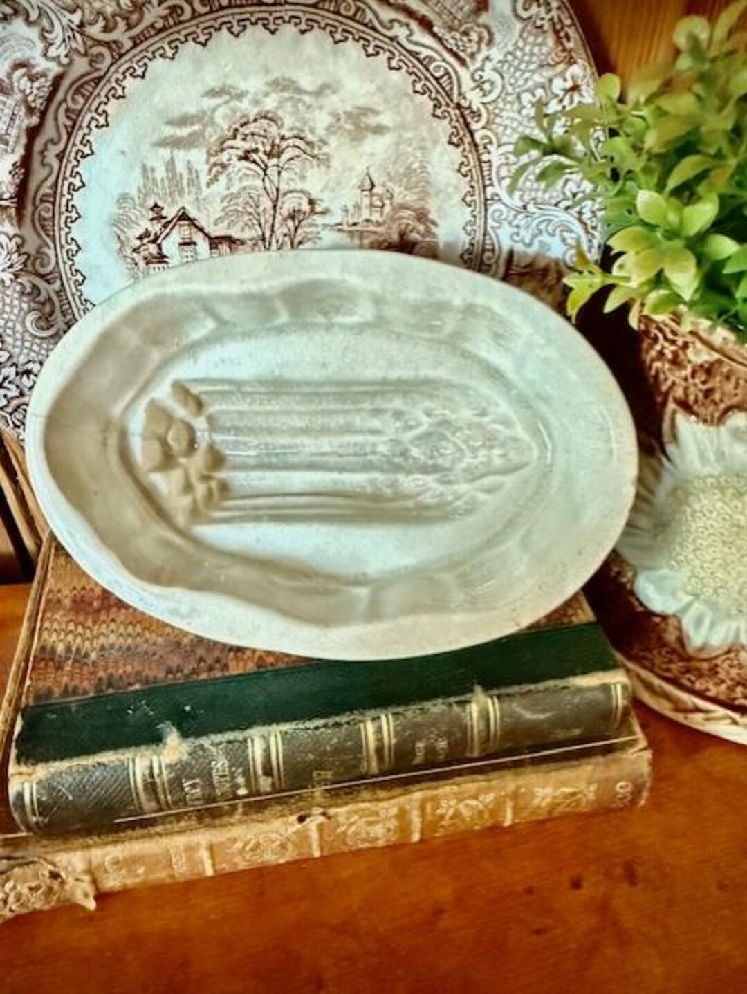 Antique Crazed Ironstone Asparagus Mold: English Jelly Mould - Etsy