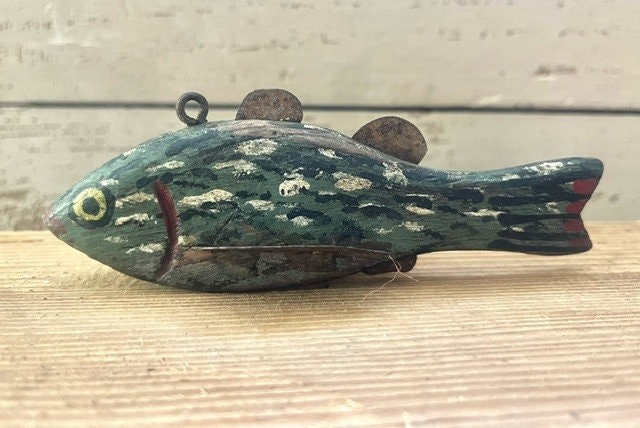 Antique Fish Decoy/antique Wood Fish Decoy/wooden Fishing Lure/carved ...