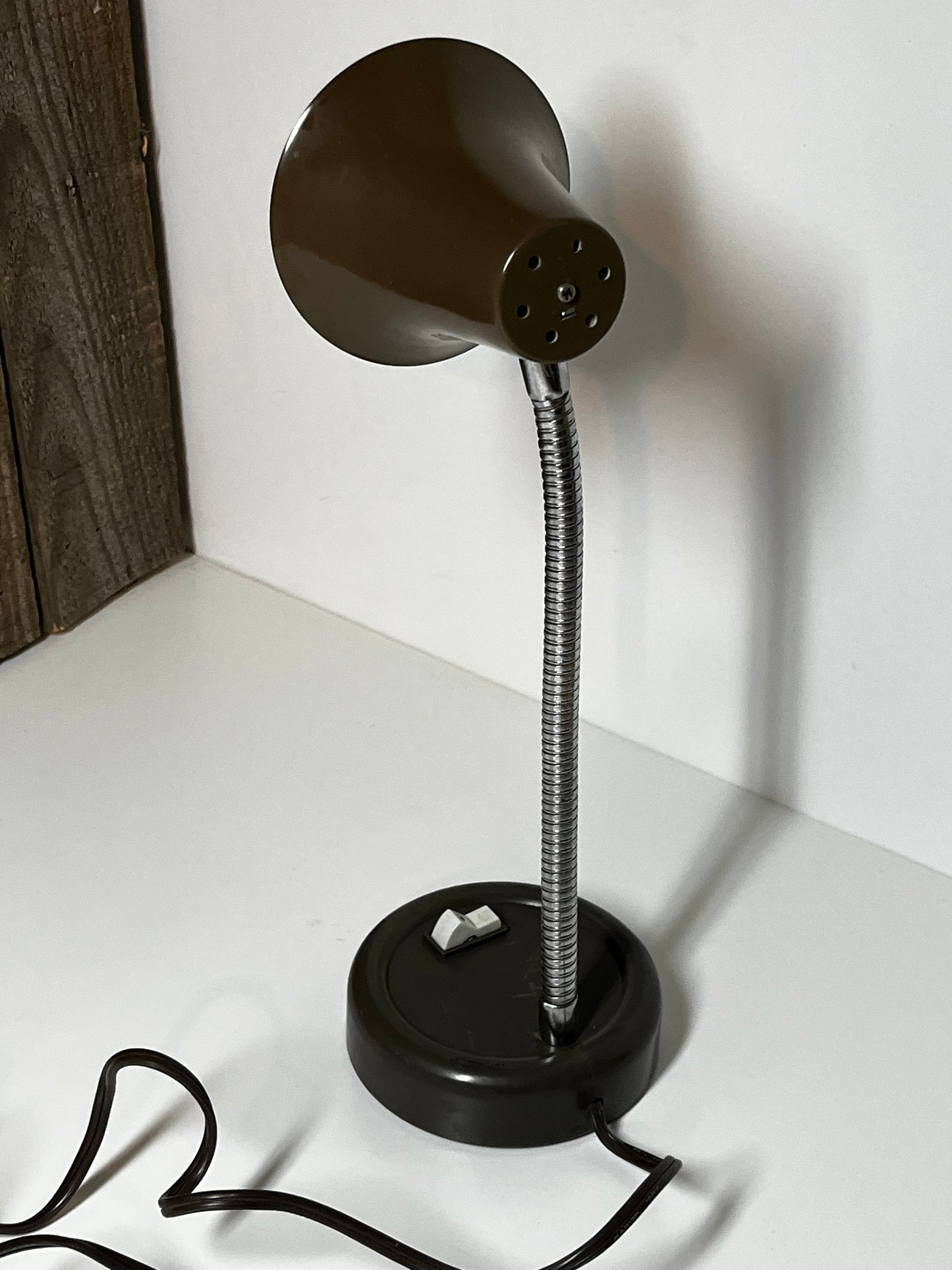 Mid Century Small Brown Desk Lamp - Etsy