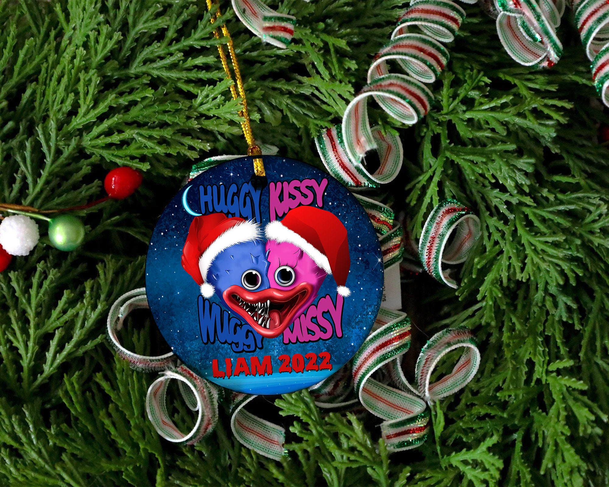 Huggy Wuggy Ornament, Poppy Playtime Christmas Ornament Designed & Sold ...