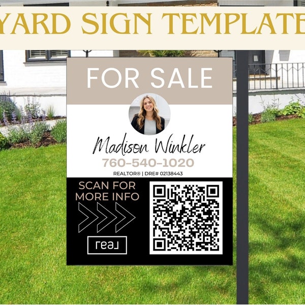 Realtor Qr Yard Sign - Etsy