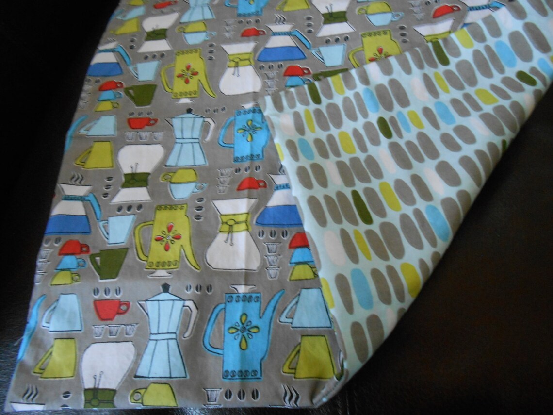 Retro Coffee Pot Coffee Carafe Pillow Cover With Coordinating Fabric ...